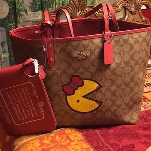 Coach | Bags | Coach Pacman Man Reversible Tote | Poshmark